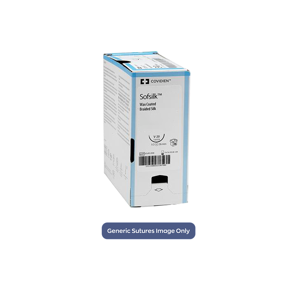 Amtech Medical - Syneture Sofsilk 3/0 45cm C-14 Suture Box 12 (SS684G)